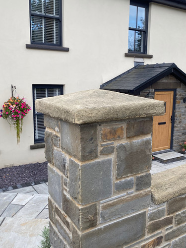 20” x 20” pillar cap in aged finish | Mysite 5