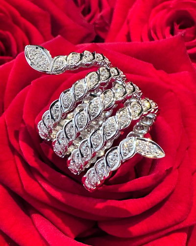 A Sinuous Diamond Snake Ring | Youngs Jewellers