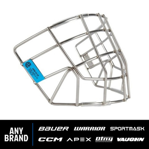 Goalie Mask Certified Cage - Chrome (most models/sizes available) | S.A ...