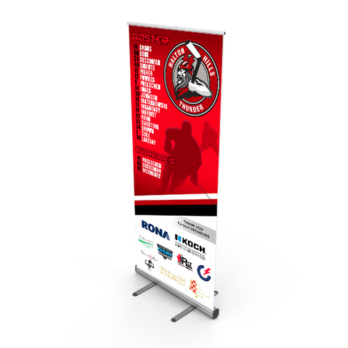 Hockey Team Sponsorship Retractable Banner Stands | S.A. SIGNS & WRAPS
