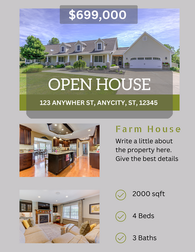 Open House Flyer | Simple Fee Listings