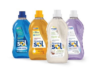 Lava Roupas Líquido Girando Sol - 01 Litro | Leoclean