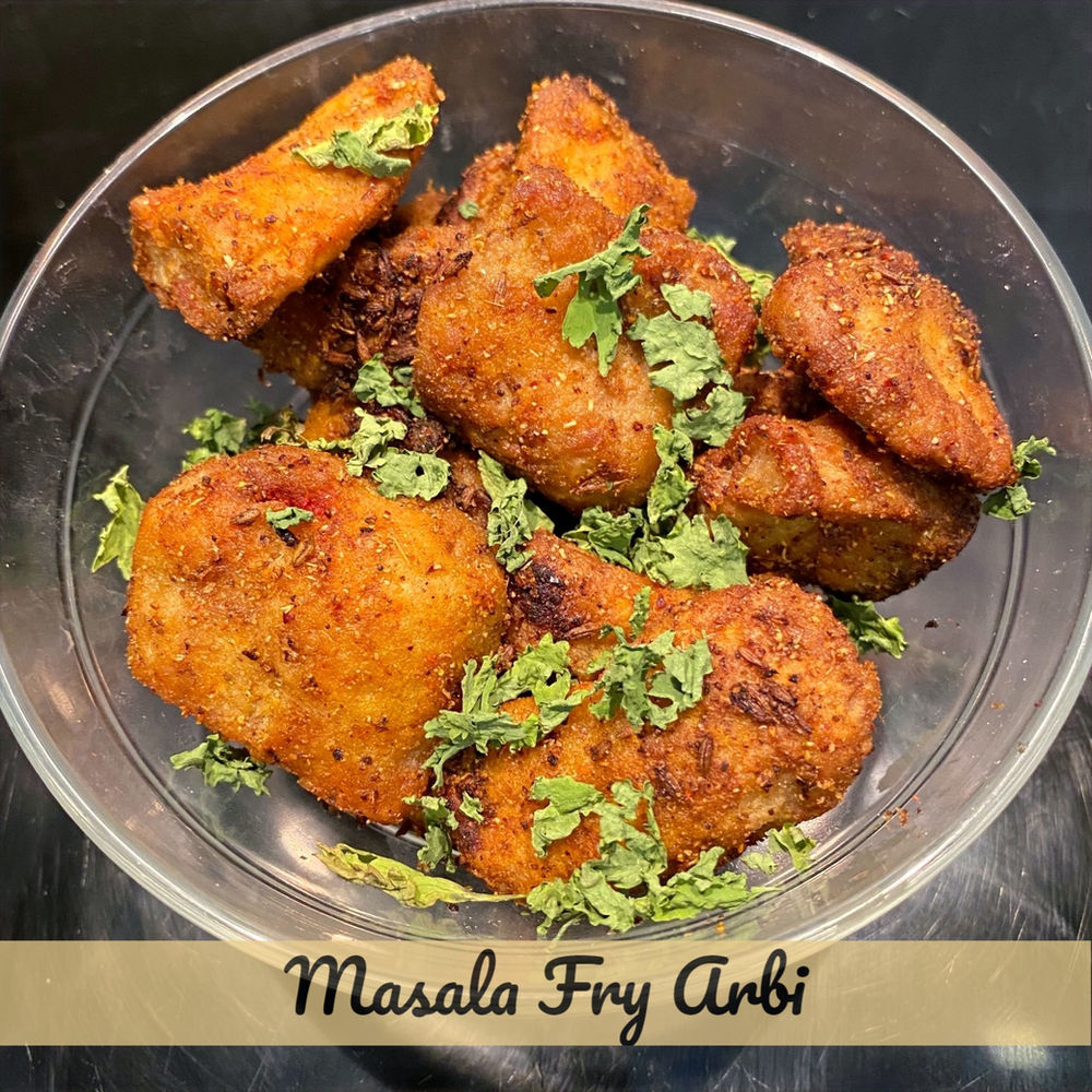Masala Fry Arbi - Ishri's Kitchen Recipe