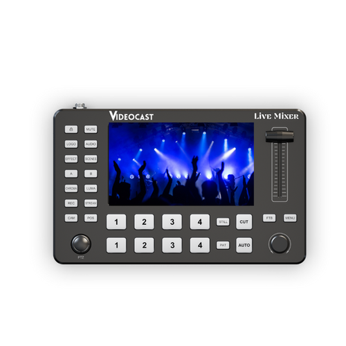 VIDEOCAST V1 Live Mixer Compact 4-Channel HDMI Streaming Video Switcher | TV Channel Solution