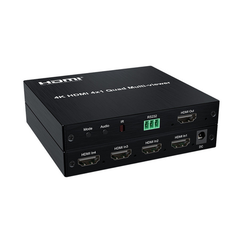 VIDEOCAST 4K HDMI Quad Screen Real Time Multiviewer with HDMI Seamless Switcher | TV Channel ...