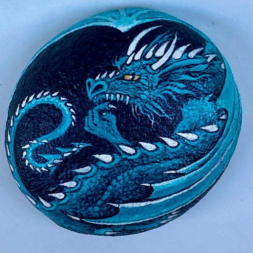 Beautiful Blue Protector Dragon | Motyl Art