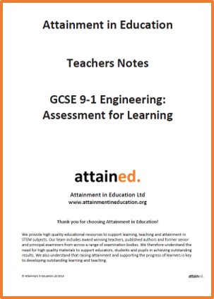 GCSE 9-1 Engineering Assessment for Learning Pack (AQA) | Attainment In ...