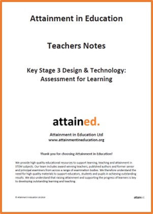 Key Stage 3 Design & Technology and Engineering Assessment for Learning ...