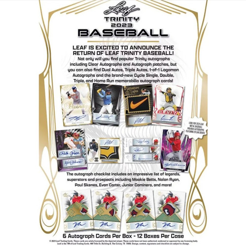 2023 Leaf Trinity Baseball Hobby Box | Boom Sports Cards