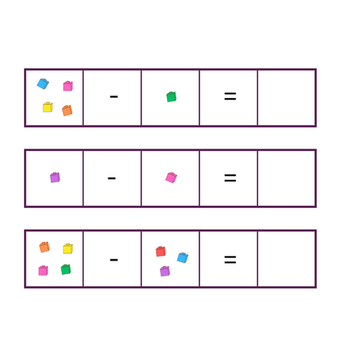 Subtraction Strips - Cubes | Maths Corner