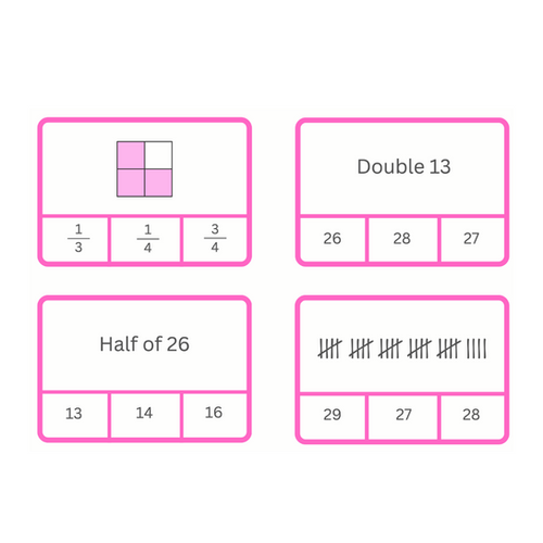 Year 2 Peg Cards | Maths Corner