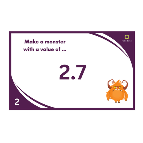 Decimal Place Value Monster Cards | Maths Corner