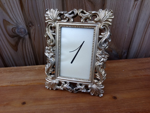 Table Number - Table Name - Frame - Champagne | Simply Flower