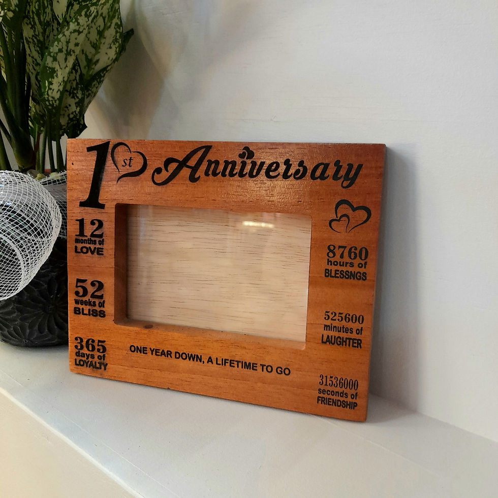 Personalized Wooden Photo Frame - Anniversary Years | Personalize It Gifts