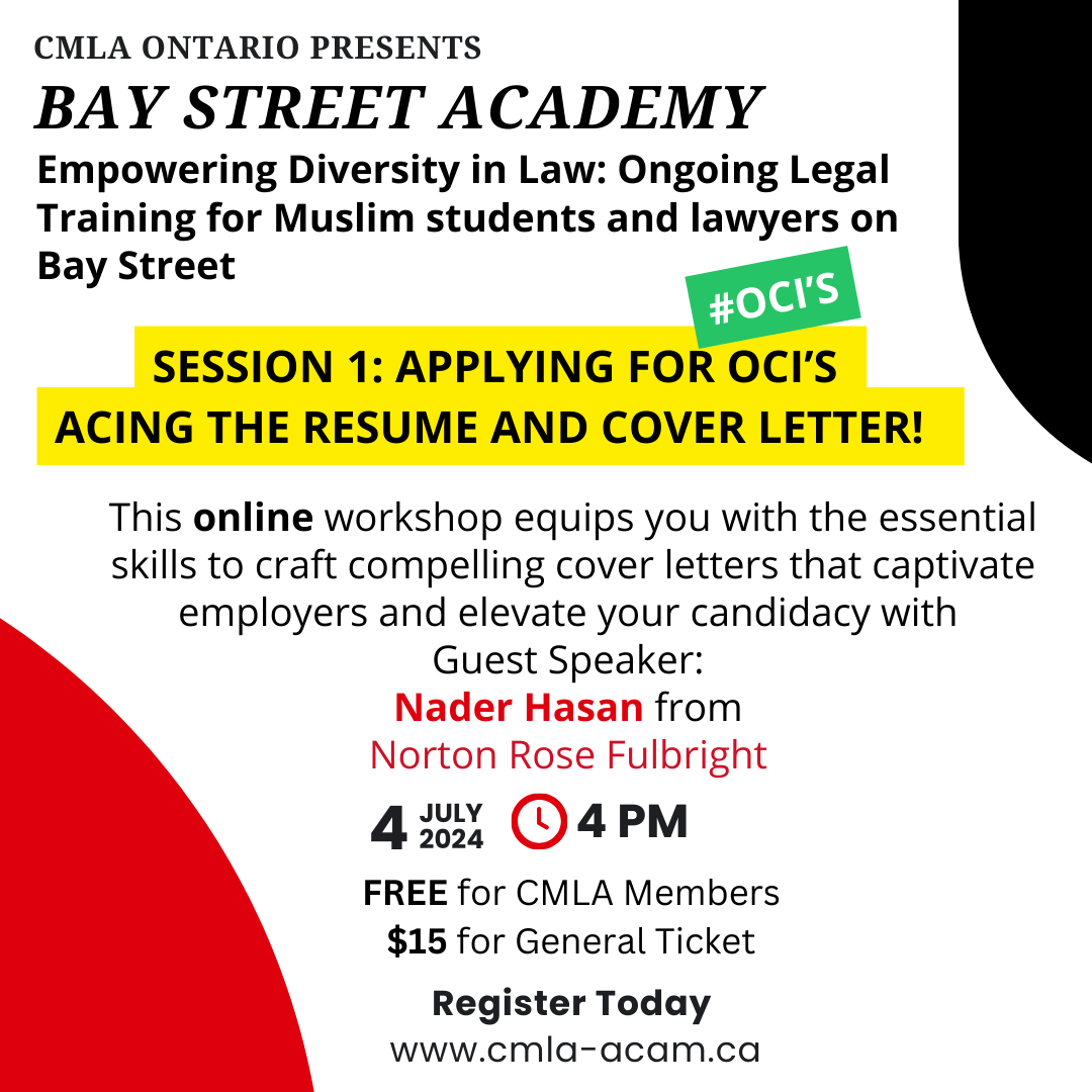 CMLA’s Bay Street Academy ~ Session 1: Applying for OCI’s | CMLA