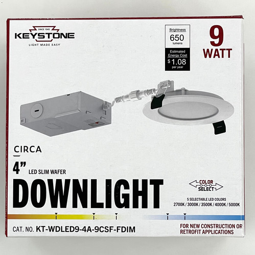 Keystone Circa 9W 4" Color Select LED Slim Wafer Retrofit Disk ...