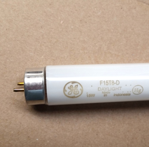 GE F15T8/D 15W T8 6500K Daylight 18" Fluorescent Linear Tube Light Bulb ...