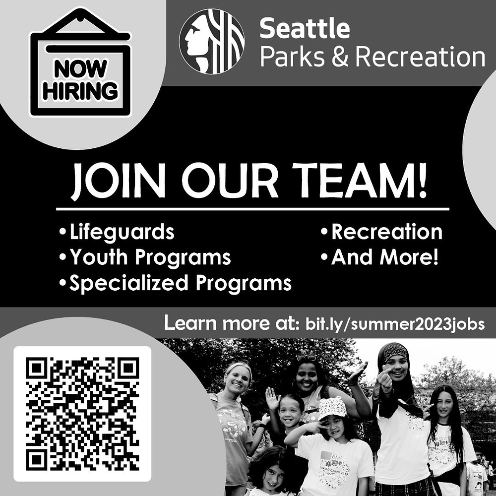 NOW HIRING - SEATTLE PARKS AND RECREATION