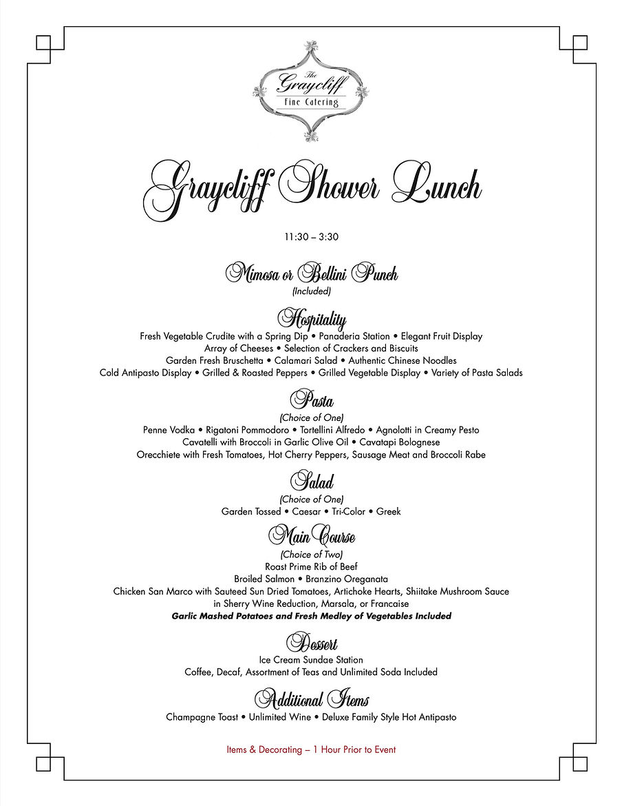 Elegant Shower Lunch Celebrations in Moonachie, NJ | The Graycliff
