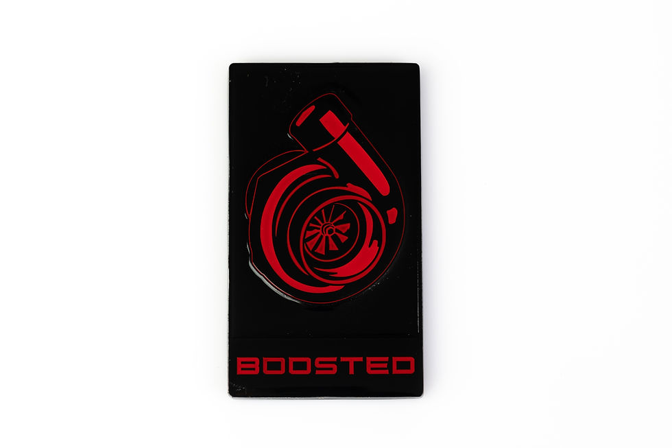 GT350R Style - "Boosted" Turbo Emblem - Version 1 | Coyote Badge Shop