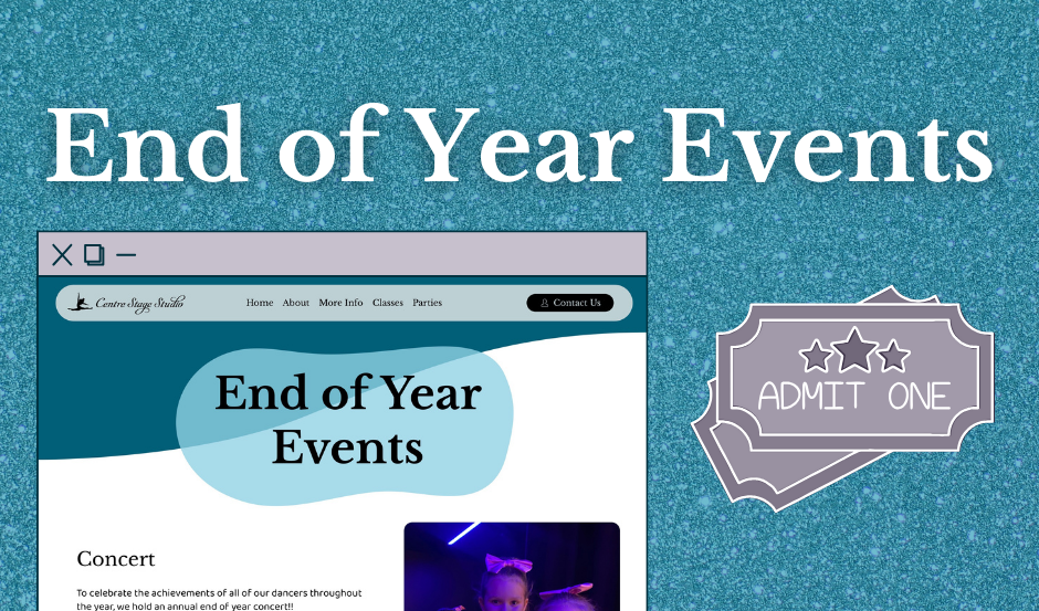 End of Year Events Information | Centre Stage Studio