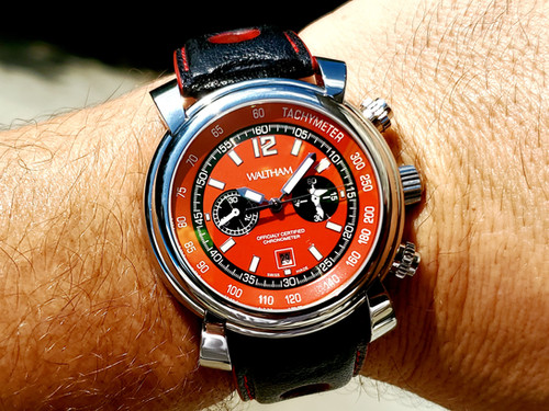 2008 Waltham "Fidalgo" Red Chronograph Tachymeter, COSC Certified ...