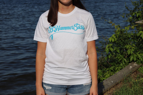 Wht & Blue Lettering | bhammertackle