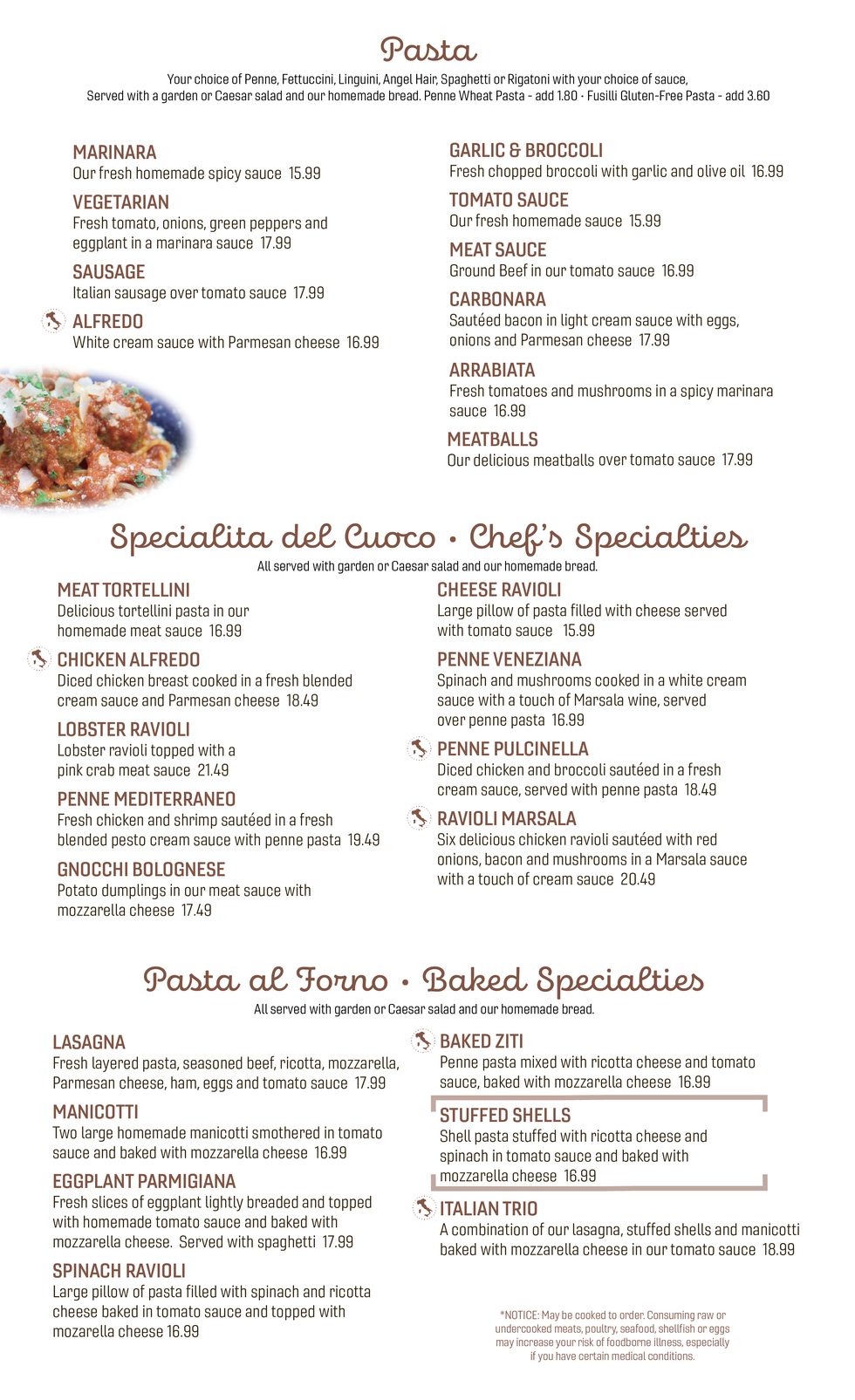 Menu | Elizabeth's Pizza Groometown