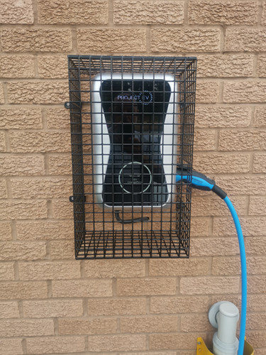 electric vehicle charging point protective cage