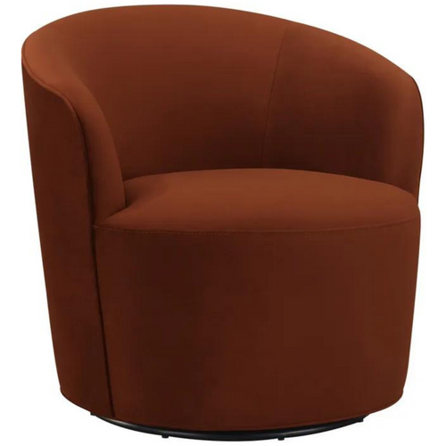 Joyce Burnt Orange Swivel Chair | Miranda Home Design