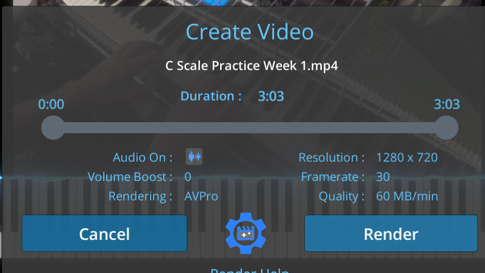 Cannot get render to work | Visual Music Design