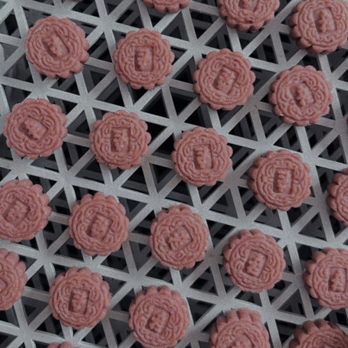 Raspberry Peanut Mooncake | Taffy's