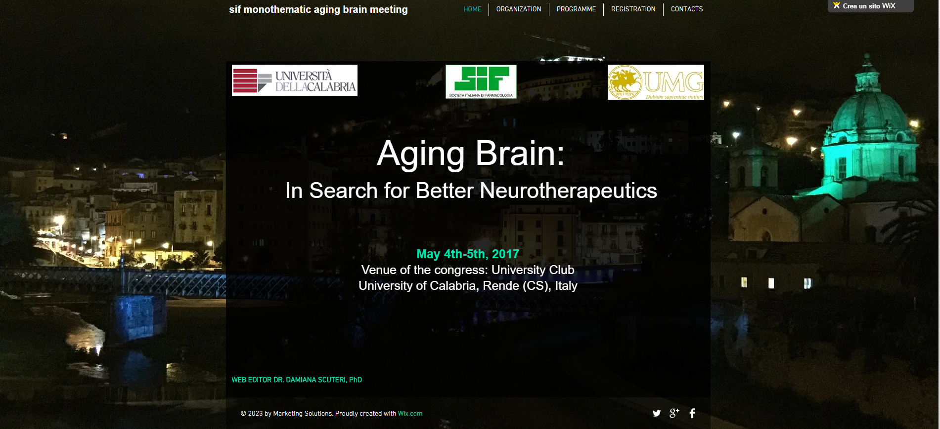sif monothematic aging brain meeting. Organization Page