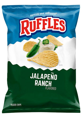 Snack Khoai tây chiên sốt kem ớt jalapeno Ruffles Jalapeno Ranch potato ...
