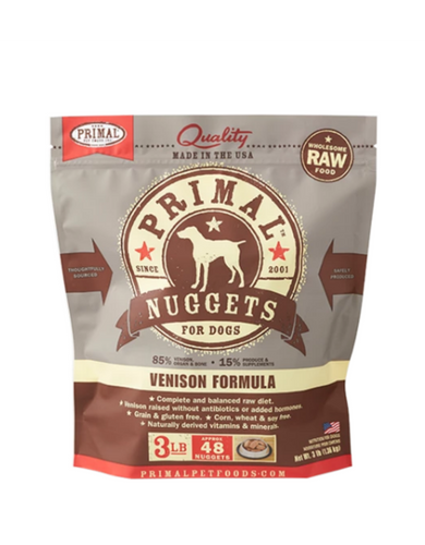 Primal: Venison Nuggets (3 lbs.) | 808 Raw Pet Food