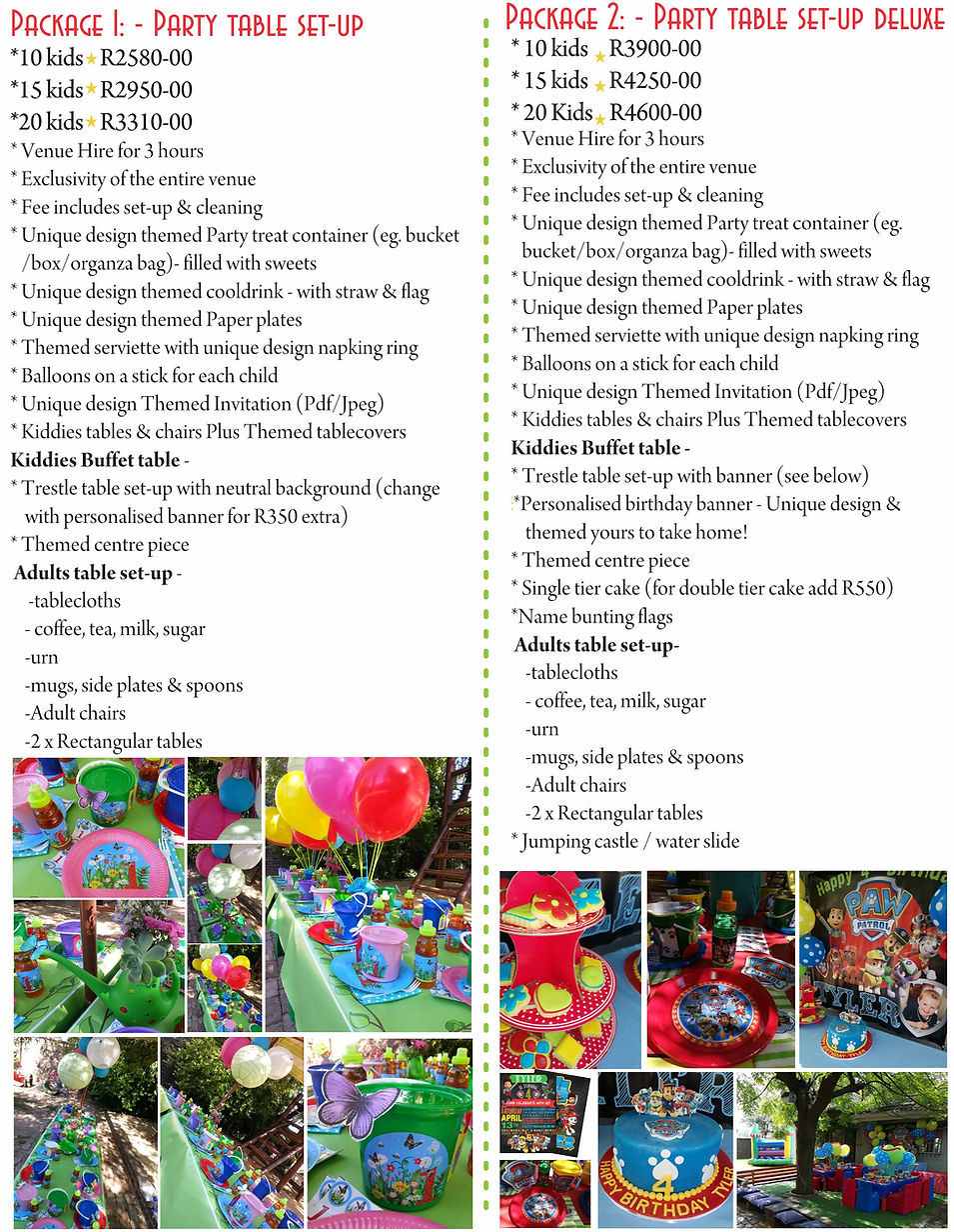 Kids party venue east rand benoni