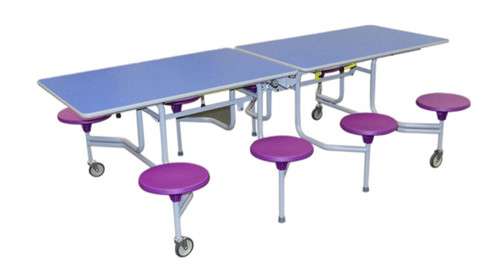 SICO 8 Seat Rectangular Mobile Folding Table | SeatableSchoolDining