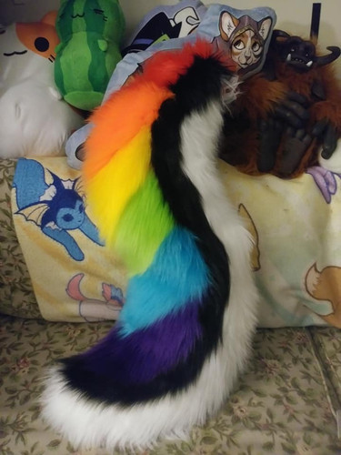 Rainbow Canine Tail- MADE TO ORDER | Westscustomcreations