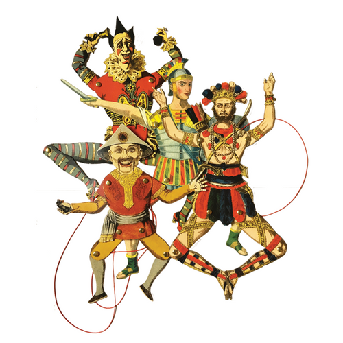 SET DE 4 PANTINS N°2 | aubazardebelleme