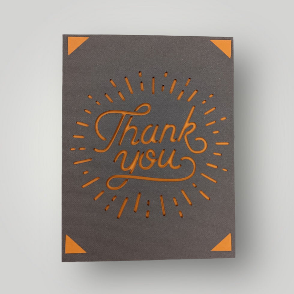 Thank You Burst Card | Bondurant Trading Co