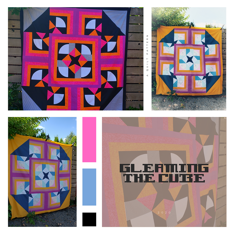 Gleaming The Cube quilt pattern | Offbeat Quilts