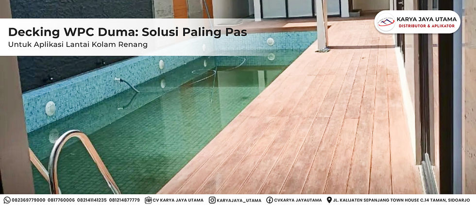 Decking WPC Duma: Solusi Tepat untuk Lantai Kolam Renang
