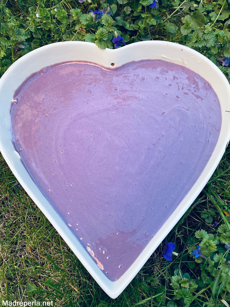 Flan coco à la patate douce violette