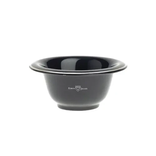 edwin_jagger_porcelain_black_shaving_bowl_chrome_rim_ | Aventus Grooming