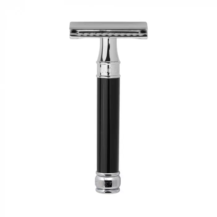 Edwin Jagger DE86 Black DE Safety Razor (Closed Comb) | Aventus Grooming