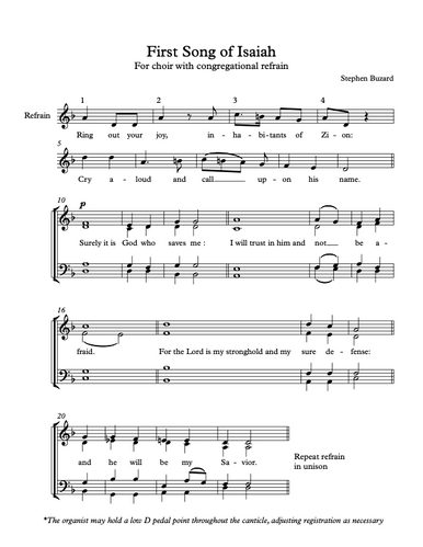 First Song of Isaiah | stephen-buzard