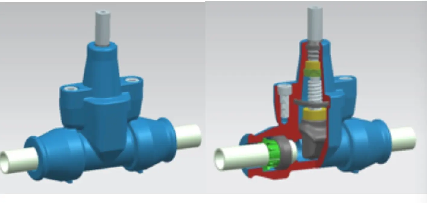 ISO-fitting service valve | Aqua Fitting