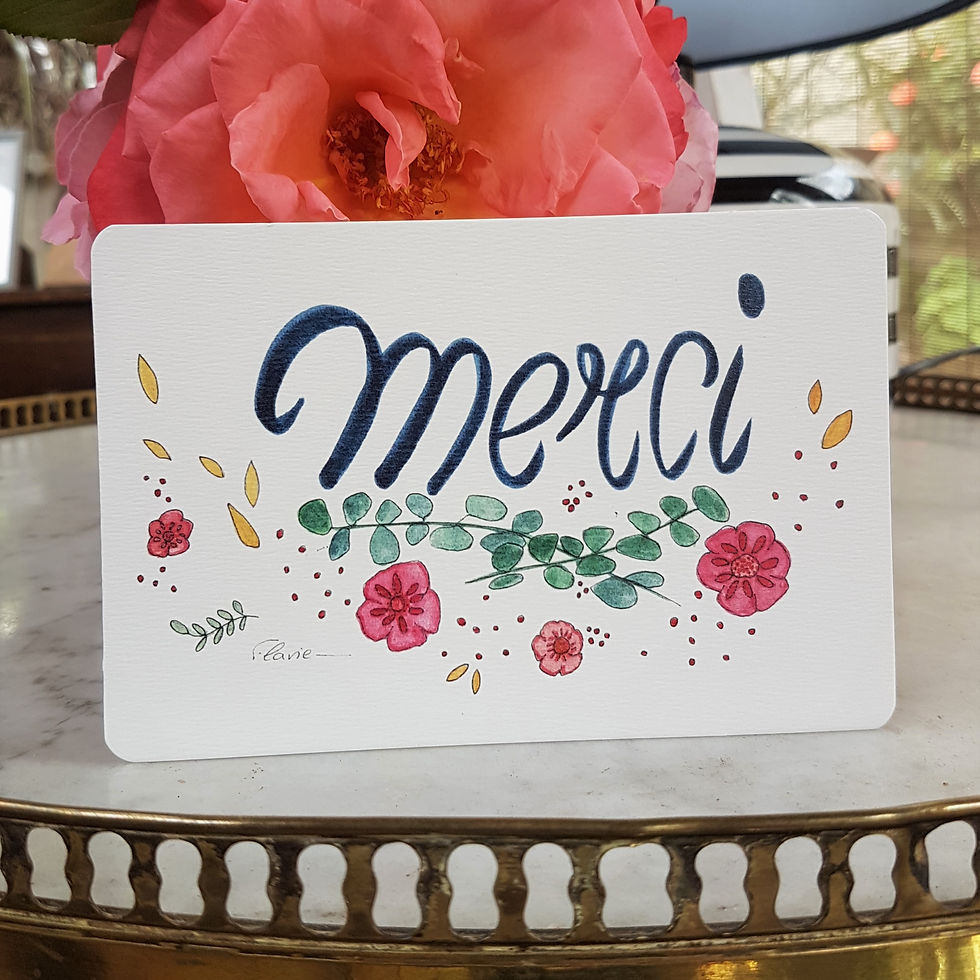 Carte Merci fleurs | Flavie la ringlette