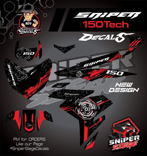 Sniper 150 Tech Decals | ACLove Street Decals