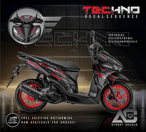 CLICK V3 TECHNO DECALS | ACLove Street Decals